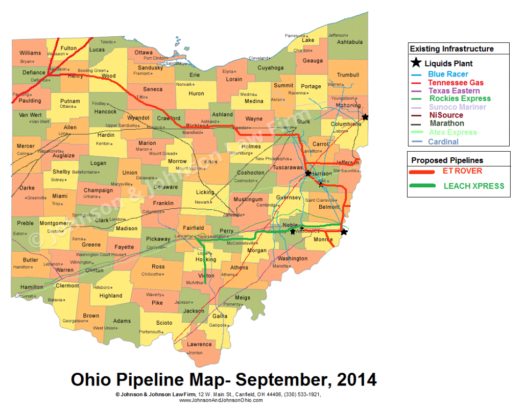 Ohio Pipeline Map and Proposed ET Rover and Leach XPress Routes ...